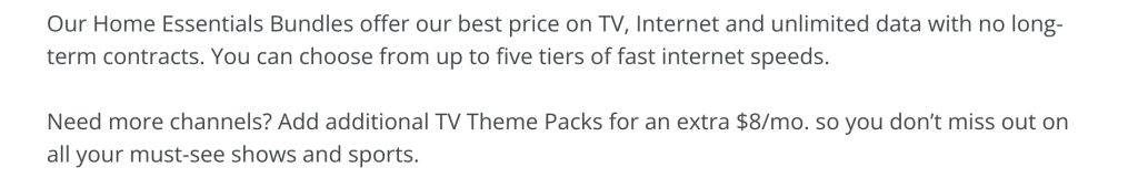 Internet + TV Bundles - Mascon