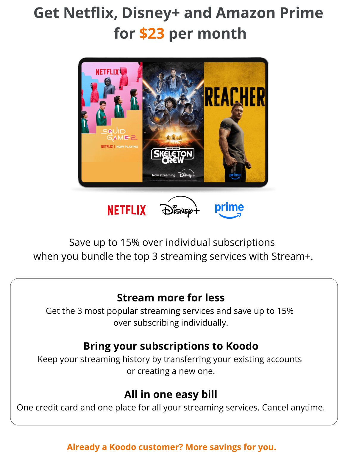 Koodo Stream+ - Mascon